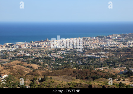 Fuengirola Spain. Aerial view of Fuengirola, Costa del Sol, Andalusia ...