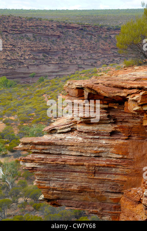 Australia, Kalbarri National Park, path to natures window and view to ...
