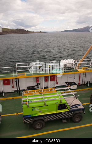 The Fishnish to Lochaline ferry crossing the Sound of Mull, Scotland ...