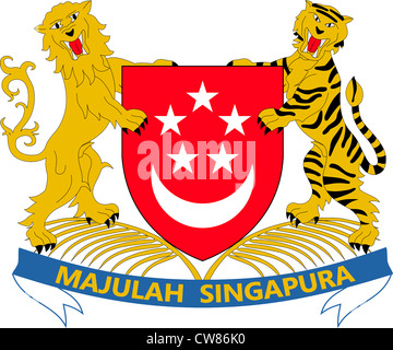 National coat of arms of the Republic of Singapore Stock Photo - Alamy