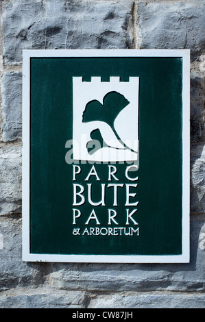 sign for bute park arboretum cardiff wales uk Stock Photo - Alamy