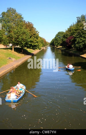 Boating on the Royal Military Canal, Hythe, Kent, England, United ...
