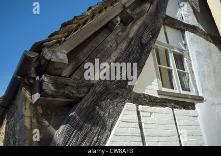 Cruck Frame Detail in old Timber Framed Building at Lacock Stock Photo ...