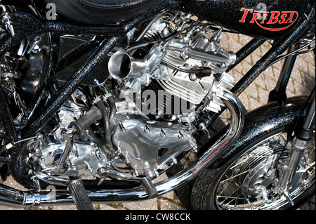 Tribsa custom motorcycle engine Stock Photo - Alamy