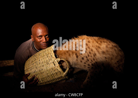 hyena feeding, harar, ethiopia, africa Stock Photo - Alamy