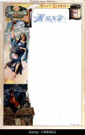 Liebig advertising menus Stock Photo - Alamy