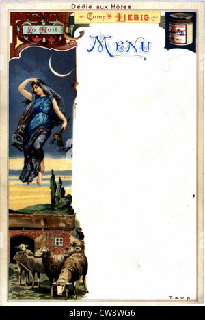 Liebig advertising menus Stock Photo - Alamy