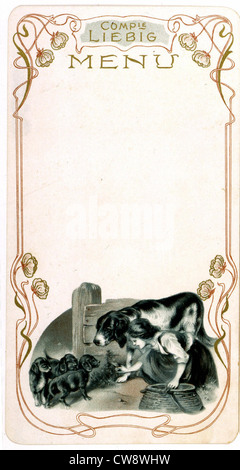 Liebig advertising menus Stock Photo - Alamy