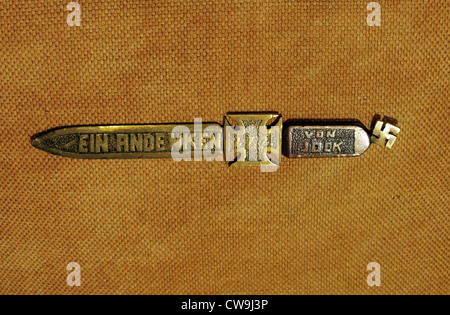 Brass & copper Paper-knife, Swastika and Germanic Cross. Historic ...