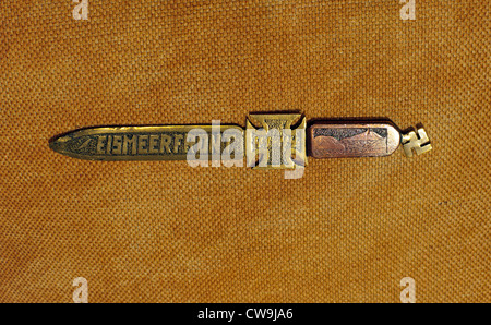 Brass & copper Paper-knife, Swastika and Germanic Cross. Historic ...