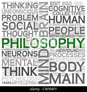 Philosophy concept in word tag cloud on white background Stock Photo ...