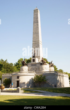 U.S.A. Illinois, Route 66, Springfield, the Abraham Lincoln tomb and ...