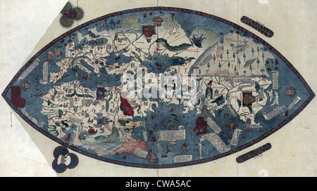 The world map of Toscanelli, Paolo dal Pozzo Toscanelli, 1397 - 1482 ...