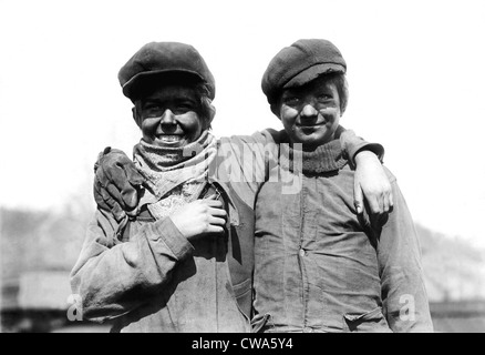 March 19,1912. Typical breaker boys in the Pennsylvania coal mine ...