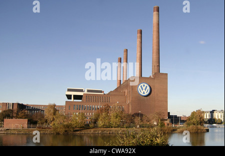 The brand building of VW, Volkswagen, corporate headquarters, exterior ...