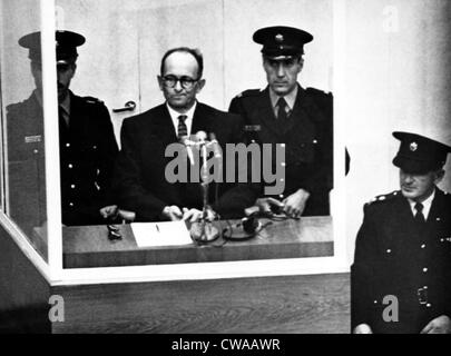 Adolph Eichmann on trial for war crimes, Israel, April 11, 1961 Stock ...