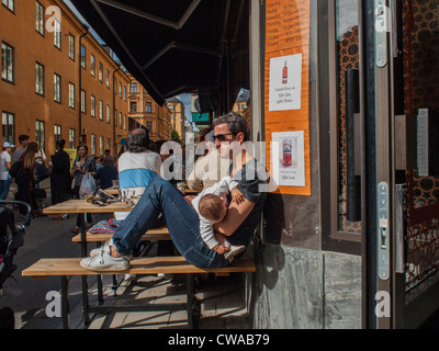 Saturday in Stockholm district of SoFo, South of Folkungagatan on Söder ...
