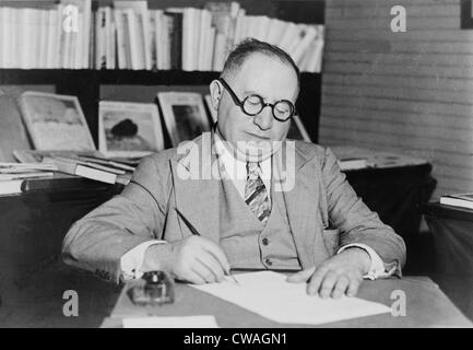 Izzy Einstein (1880-1938) signing contract for his memoirs in 1932. As ...