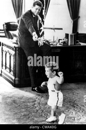 JOHN F. KENNEDY, JR. with father JOHN F. KENNEDY, 1963. Courtesy: CSU ...