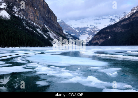 View over Lake Louise towards Mount Victoria, Banff National Park ...