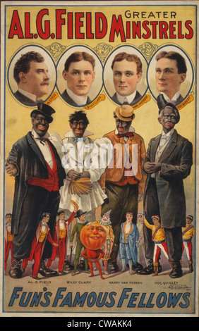 White actors faces' appear with their blackface characters, in this ...