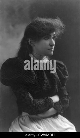 Minnie Maddern Fiske (1865-1932), American actress, on poster ...