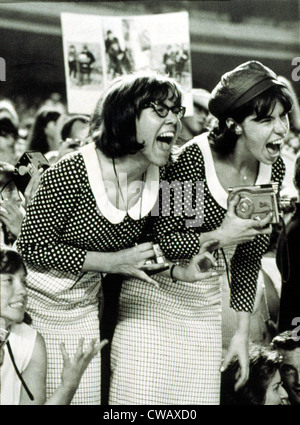 Beatlemania - Beatles fans - 1960s fashion - The Beatles in the window ...