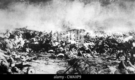 The Battle of Gettysburg, Pickett's charge on the Uion lines at ...