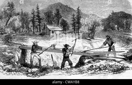 The Gold Rush, gold miners in California, 1849 Stock Photo - Alamy