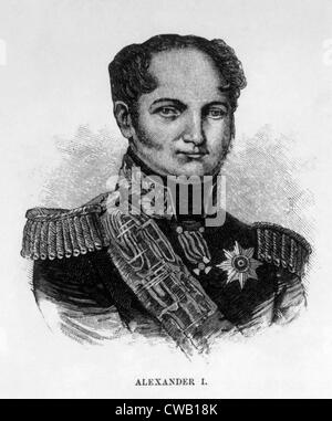Russian Czar Alexander I (1777-1825) and French Emperor Napoleon ...