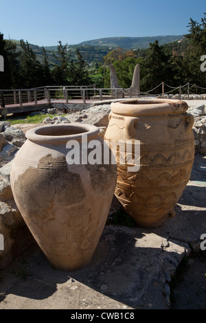 Pithoi, or storage jars at Knossos, Crete, Greece Stock Photo - Alamy