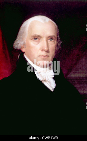 Portrait of President James Madison (1751-1836) an American statesman ...