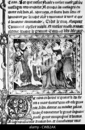 The arrival of Marco Polo at the court of Kublai Khan, China, c.1274 ...