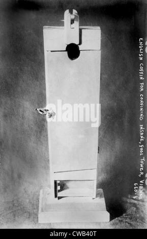 English coffin for confining the insane, from Fool's Tower (aka The ...