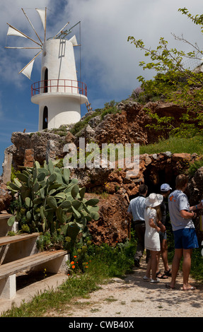 Windmills and Homo Sapiens Museum, Lassithi Plateau, Crete, Greece ...