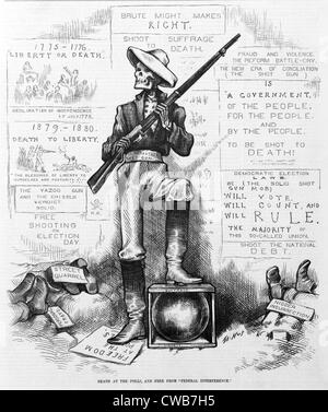 A political cartoon from the American Civil War era, depicting various ...