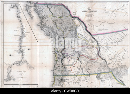 Map of the Oregon Territory , Northwest, Pacific, Maps, Columbia River ...