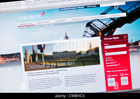 Virgin Atlantic airline website Stock Photo - Alamy