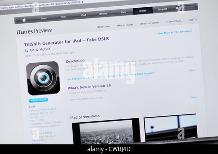 Tiltshift app website Stock Photo - Alamy