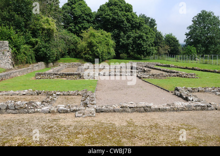 The ruins of the Roman Temple at Caerwent, Wales Stock Photo - Alamy
