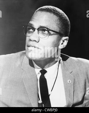 Malcolm X, militant Black Muslim civil rights leader in 1963 Stock ...
