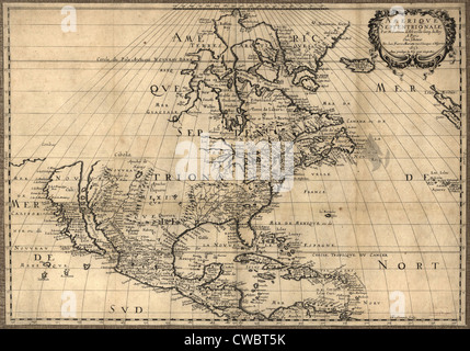 Map of California shown as an island, c 1650. This map from around 1650 ...