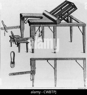 BIRTHING STOOL 19th century engraving showing a medieval stool in use ...