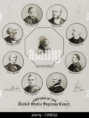 Fuller Court. United States Supreme Court. Portraits of Chief Justice ...