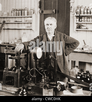 Thomas Edison in the Chemistry Laboratory c 1910 Stock Photo - Alamy