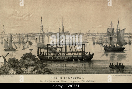 John Fitch's first steamboat Stock Photo - Alamy