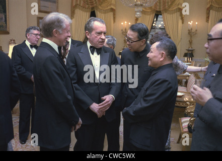 Deng Xiaoping and Jimmy Carter during Sino-American signing ceremony ...