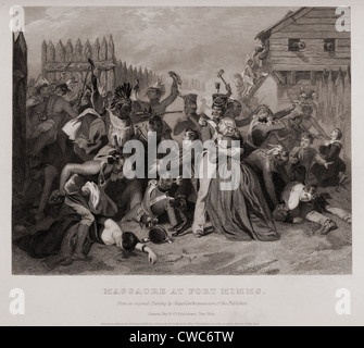 The Fort Mims massacre, August 30, 1813, at a fortified homestead site ...