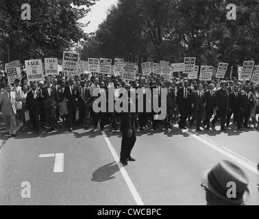 1963 March on Washington. Famous Civil Rights leaders at the front of ...