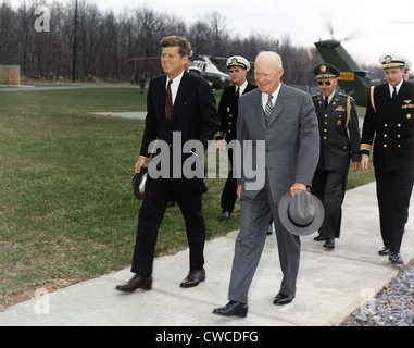 President John F. Kennedy and former President Dwight Eisenhower ...